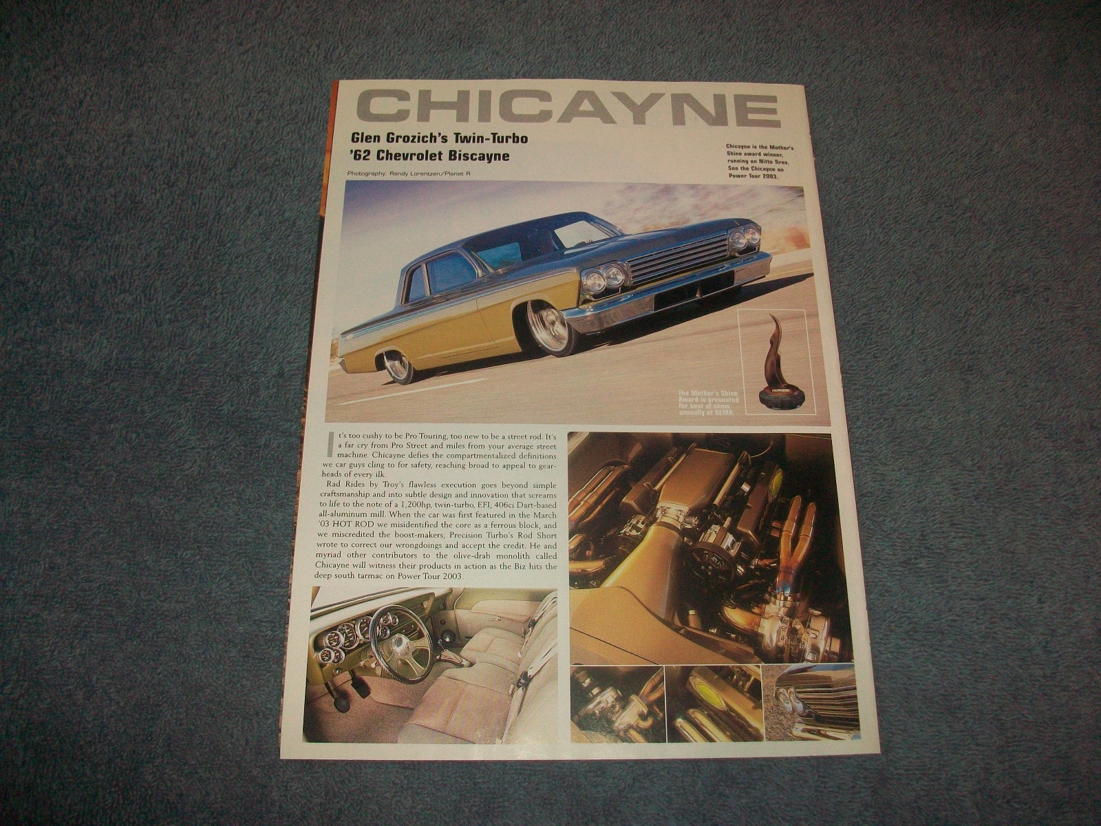 1962 Chevy Biscayne Custom Twin Turbo Poster Chicayne Rad Rides by Troy ...