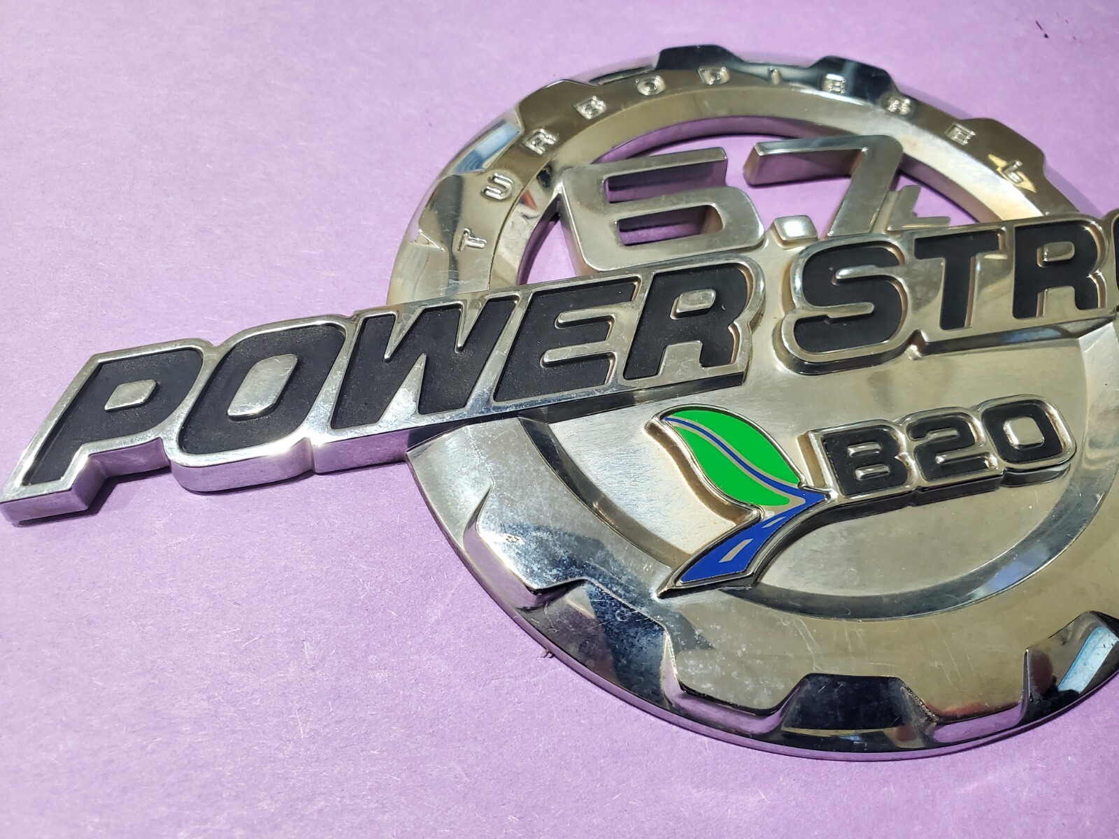 Bin18 11-16 FORD F-250 F-350 TURBO DIESEL POWER STROKE 6.7L B20 EMBLEM ...
