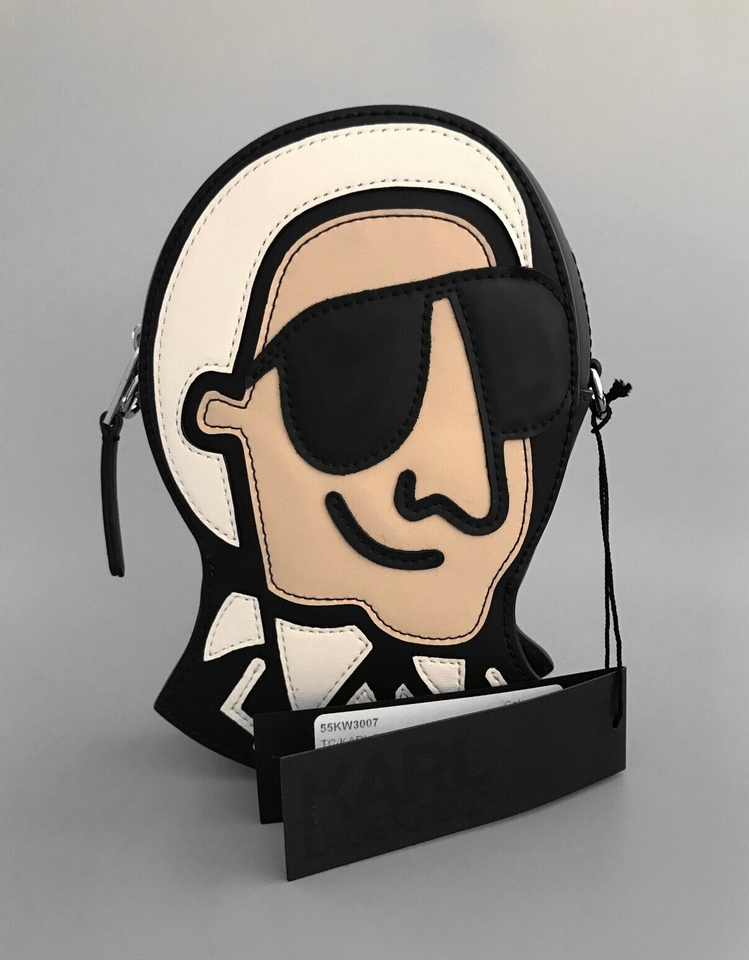 Karl Lagerfeld x Tiffany Cooper Leather Crossbody Karl Face Character ...