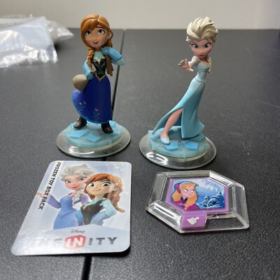 Disney Infinity Frozen Elsa & Anna Figures With Power Chip + Card | eBay
