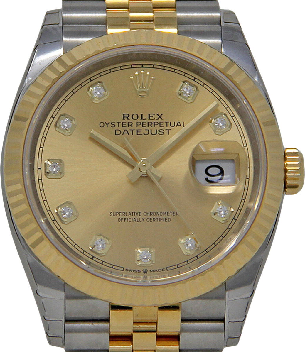 Rolex Datejust 126233 Gold and Silver Jubilee Bracelet with Gold Bezel ...