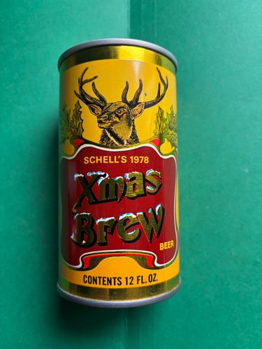 SWEET SCHELL'S SCHELL 1978 STEEL BEER CAN XMASS BREW CHRISTMAS NEW ULM ...