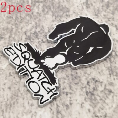 2pcs Metal Bigfoot Squatch Edition Emblem Badge 3M Adhesive | Silver ...