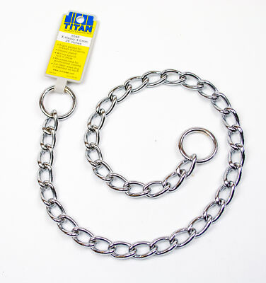 Choke Chain Dog Collar Training Choker Necklace 26" 4mm Titan Tanium ...