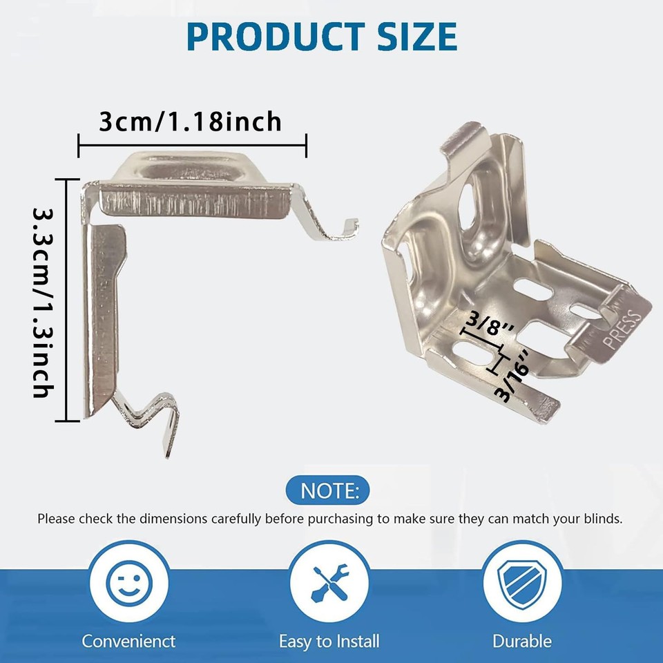 Blind Brackets, 6 Pcs Mini Blind Brackets for 1.5 inch Window Shades ...