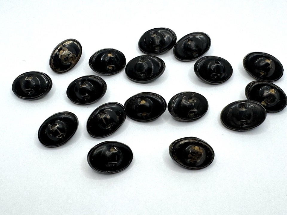 17 Antique Art Deco Green Celluloid Sewing Black Metal Diamond Shank ...