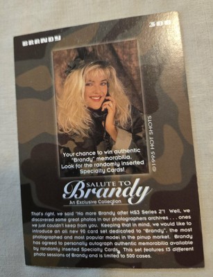 1995 Hot Shots Series 3 #300 Salute to Brandy Final Card w Promo Back ...