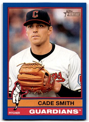 2025 Topps Heritage Blue Parallel Cade Smith Cleveland Guardians #307 ...