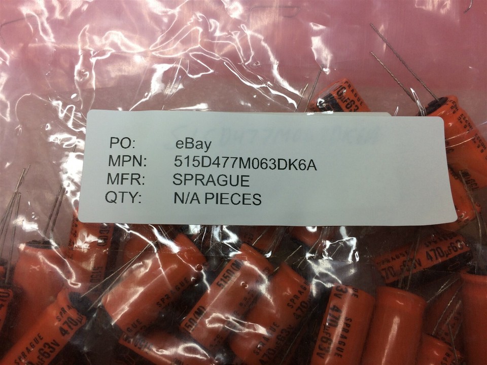 515D477M063DK6A SPRAGUE CAP ALUM 470UF 20% 63V RADIAL 10 PIECES | eBay