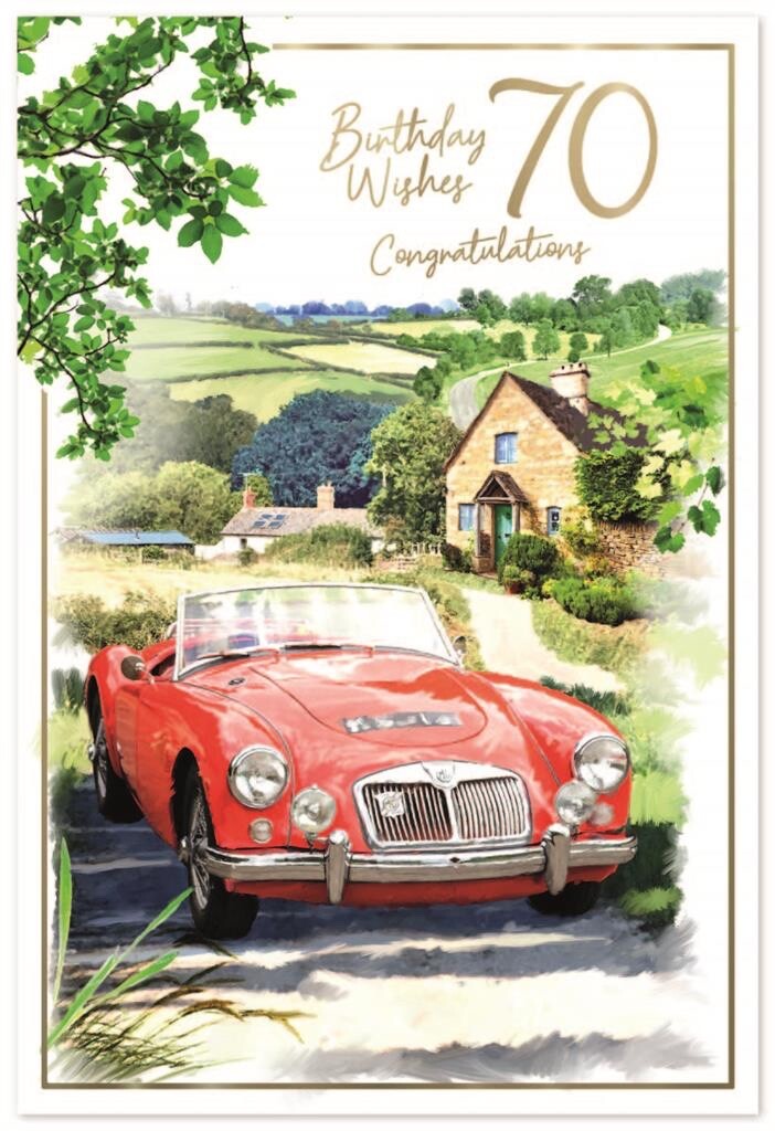 The 70 Car Themed Birthday Card Wording Fun Birthday Card Car Graphics