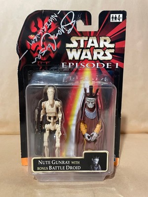 Star Wars NUTE GUNRAY Action Figure / Signed by Silas Carson / 1999 EP ...