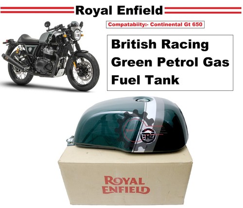 Royal Enfield "British Racing Green Petrol Gas Fuel Tank" Continental ...