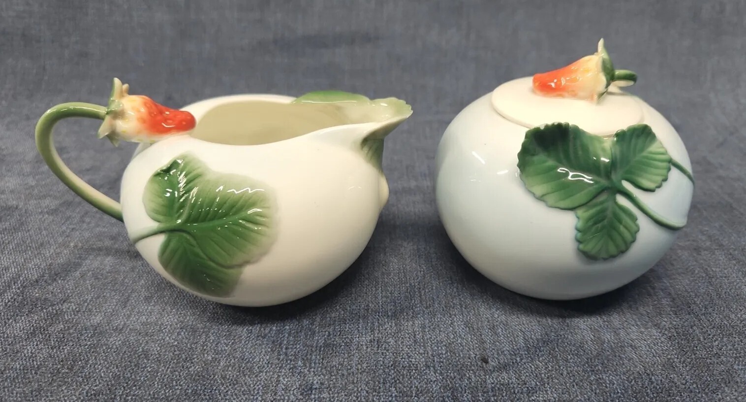 Gallant Porcelain Strawberry Creamer & Sugar Bowl in Presentation Box ...
