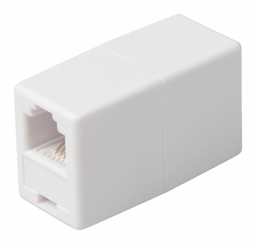 RJ11 Female to Socket Coupler/Joiner Adapter - Phone/Broadband Router ...
