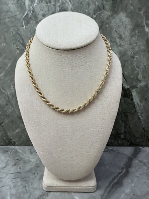 Vintage Signed Napier Gold Tone Rope Twist Chain Necklace 18 Inch | eBay
