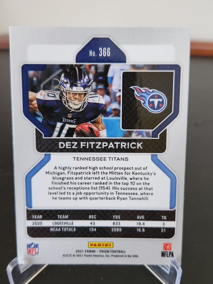 2021 Prizm Football NFL #366 Dez Fitzpatrick Base Trading Card RC ...