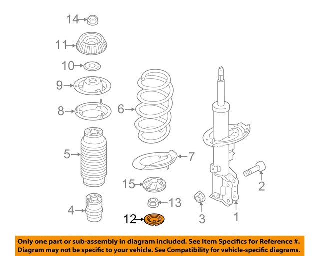 Kia OEM 12-17 Rio Front Suspension-upper Insulator 546272K000 for sale ...