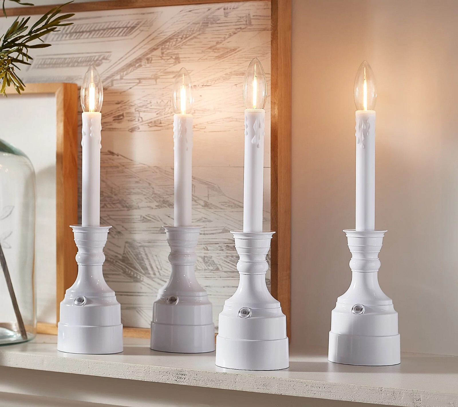 Bethlehem Lights Set of 4 PREMIUM Cordless Window Candles DIFF COLORS ...