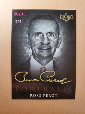 ROSS PEROT 2016 DECISION VAULT CANDIDATE PORTRAITS PINK #'D /4 RARE | eBay