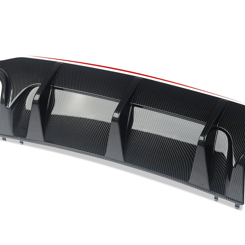 Carbon Fiber Style Rear Diffuser Lip New For 2012+ Benz W204 C250 C300 ...