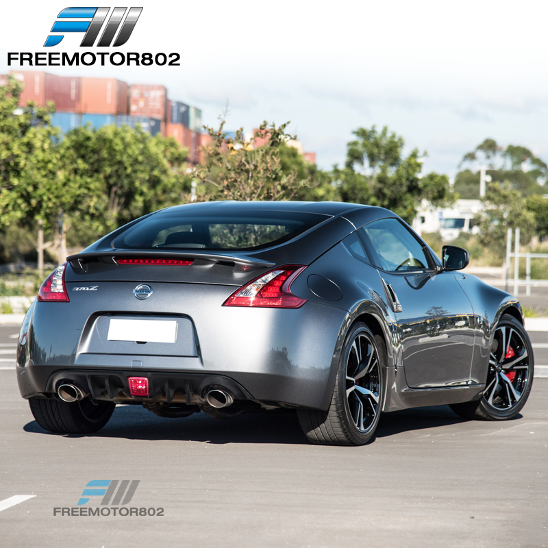 Fits 09-20 Nissan 370Z PP Rear Bumper Diffuser Lip Spoiler Cover 4 Fins ...