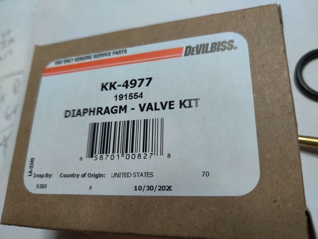 DevilBiss KK-4977 Regulator Repair Kit for HAR 507 or HAR 511 Binks ...