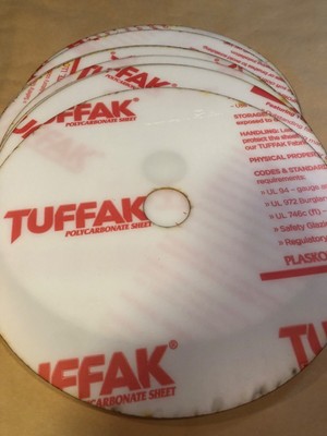 12” Polycarbonate Record Blank BIG HOLE qty 8 1.5mm Clear for Vinyl ...