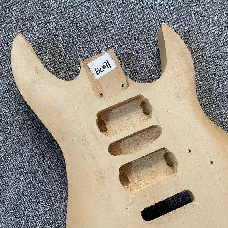 ST Electric Guitar Body DIY Semi-Finished HSH Unpainted Basswood BC071 ...