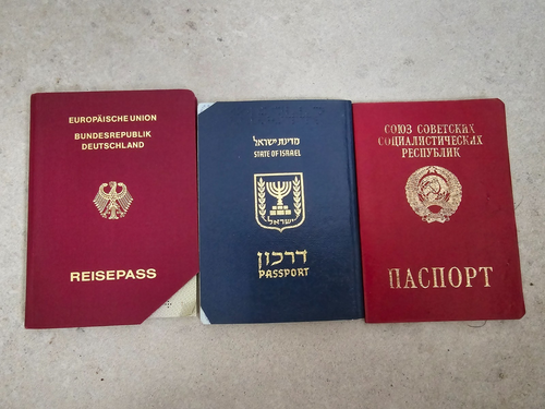 Lot of 3 Vintage Travel Documents Germany Israel CCCP | Stamped ...