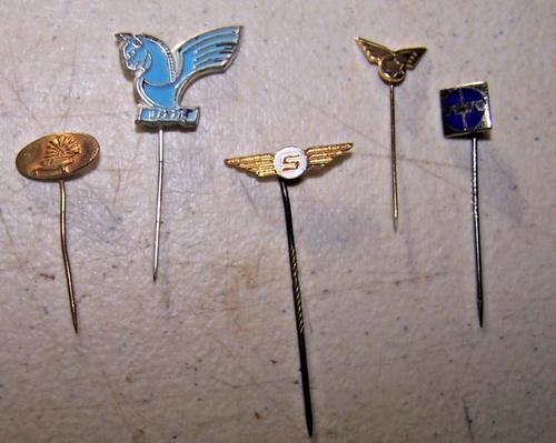 5-Vintage /Antique Airlines Advertising Hat Lapel Stick Pin ( some rare ...