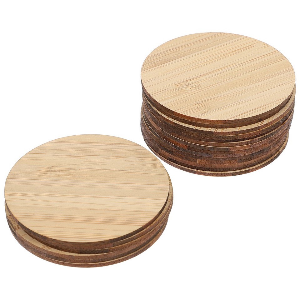 20 PCS Round Bamboo Blank Wood Circles Centerpiece Disc | eBay