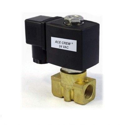 AceCrew 3/8" NPT Brass Solenoid Valve 24VAC VITON - Fluid Gas Air ...