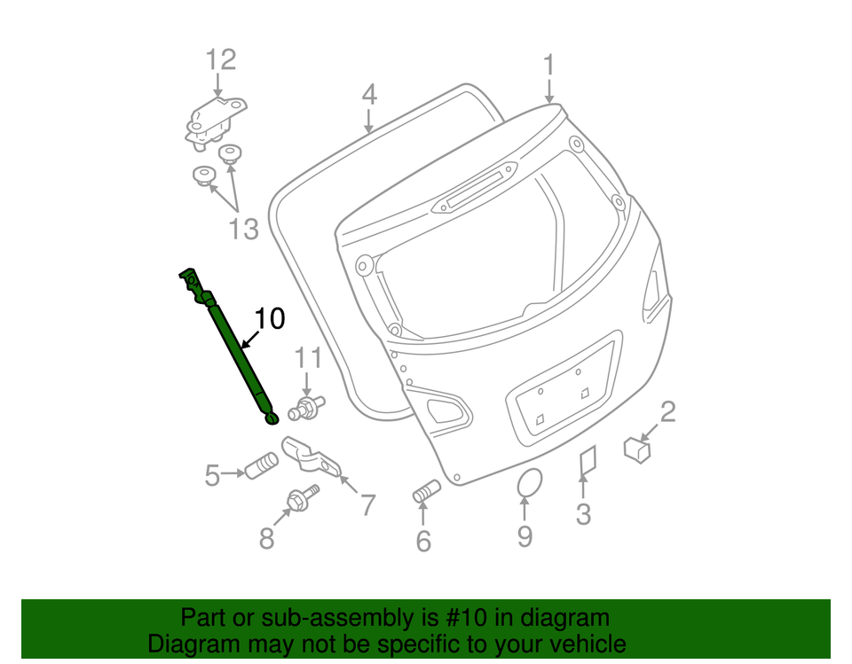 Genuine Nissan Value Advantage™ STAY ASSY BACK DOOR E0C50-4BA1JNW | eBay