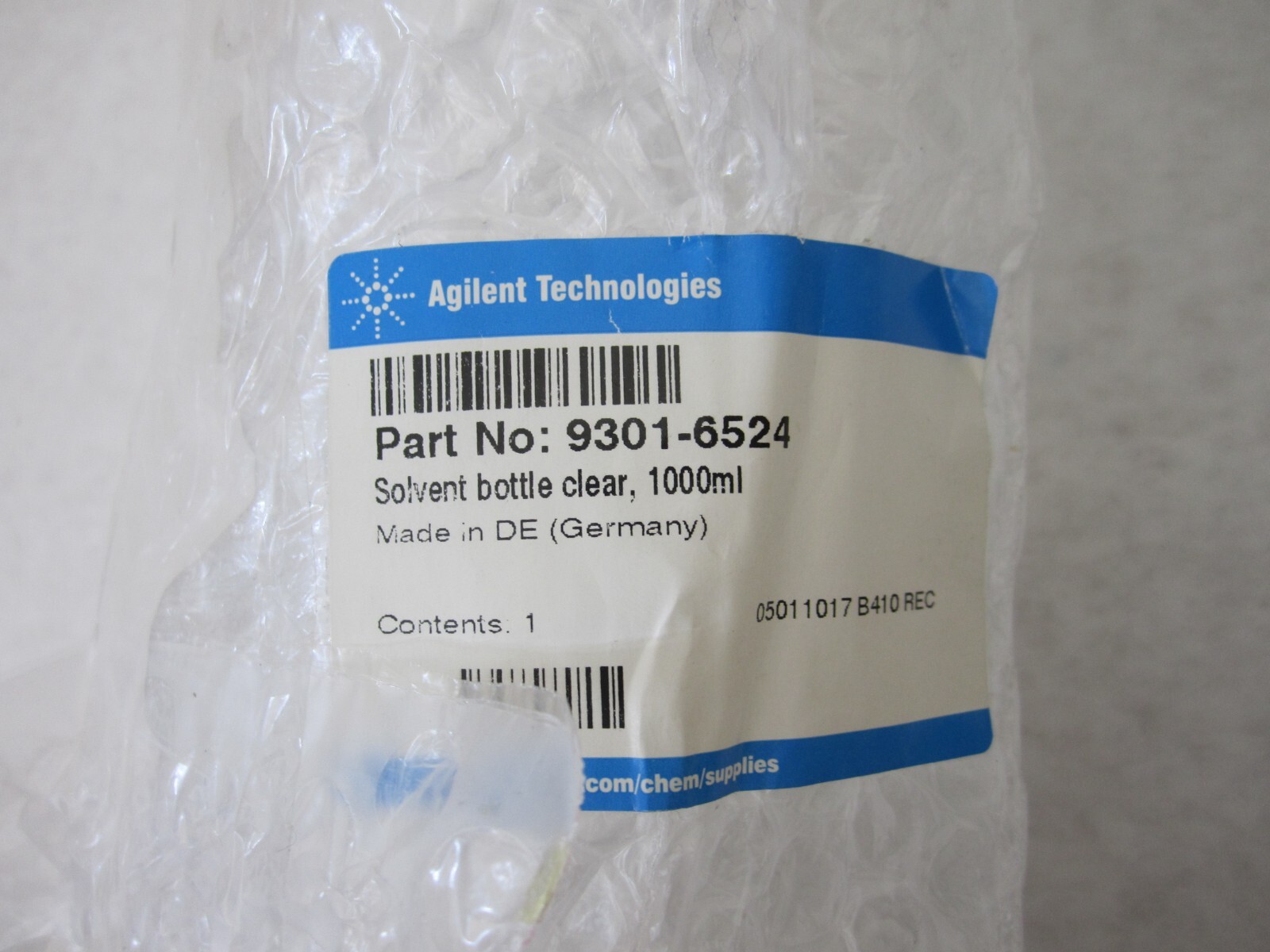 Agilent 9301-6524 Duran Youtility 1000ml Clear Solvent Bottle for sale ...