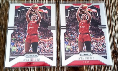 A'ja Wilson 2020 Panini Prizm WNBA Base Card #18 ACES Lot of 2. 2020 ...
