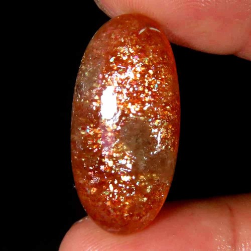 22.20Cts.100%Natural Golden Sunstone Oval Cabochon 13x28x7mm Loose ...