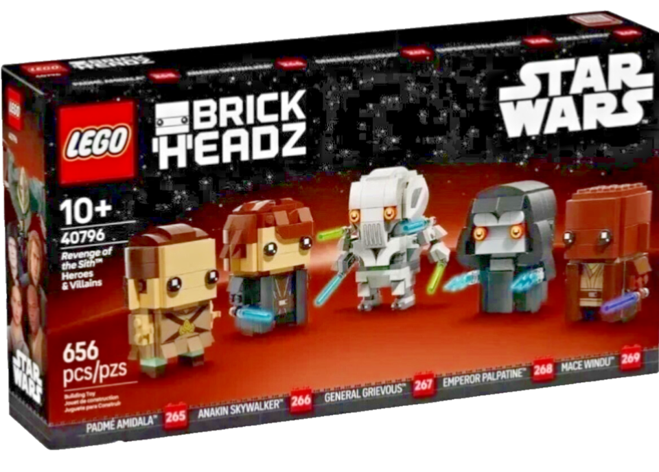 Lego 40796 Star Wars “Revenge of the Sith Heroes & Villains Brickheadz ...
