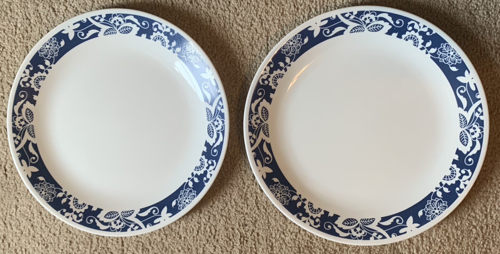 Corelle True Blue Set of 2 Dinner Plates 10 1/4" Diameter | eBay