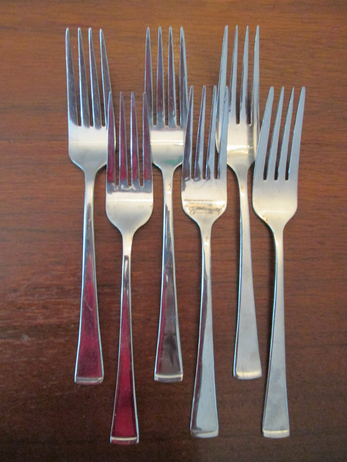 SET of 6 DINNER FORKS! Vintage WALCO - UTICA stainless: SONNET pattern ...