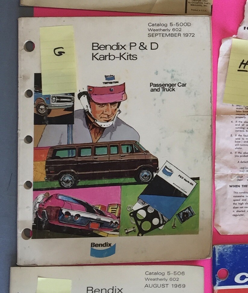 Bendix carburetor kits catalogue, 1972. Item: 9815 g | eBay