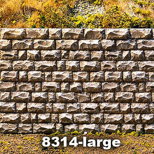 Chooch Cut Stone Retaining Wall Large - O Scale Model Railroad ...