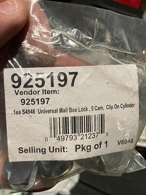 NEW Universal Mailbox Mail Box Lock, 5 Cam, Clip On Cylinder 925197 ...