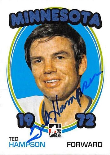 Ted Hampson autographed hockey card Minnesota North Stars 2009 In The ...