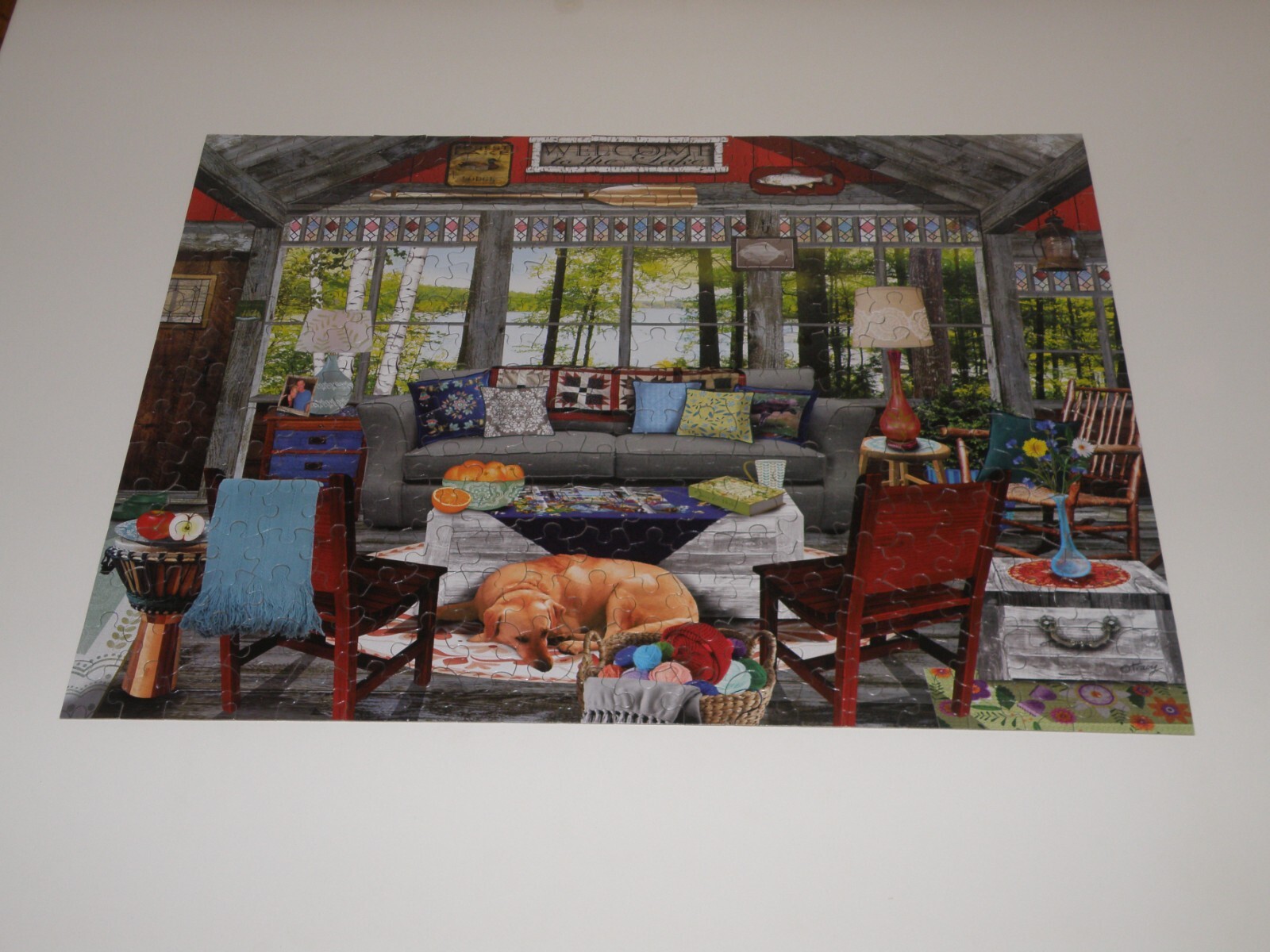 Ceaco 300 Pc Puzzle “Lake Cabin” by Tracy Flickinger | eBay