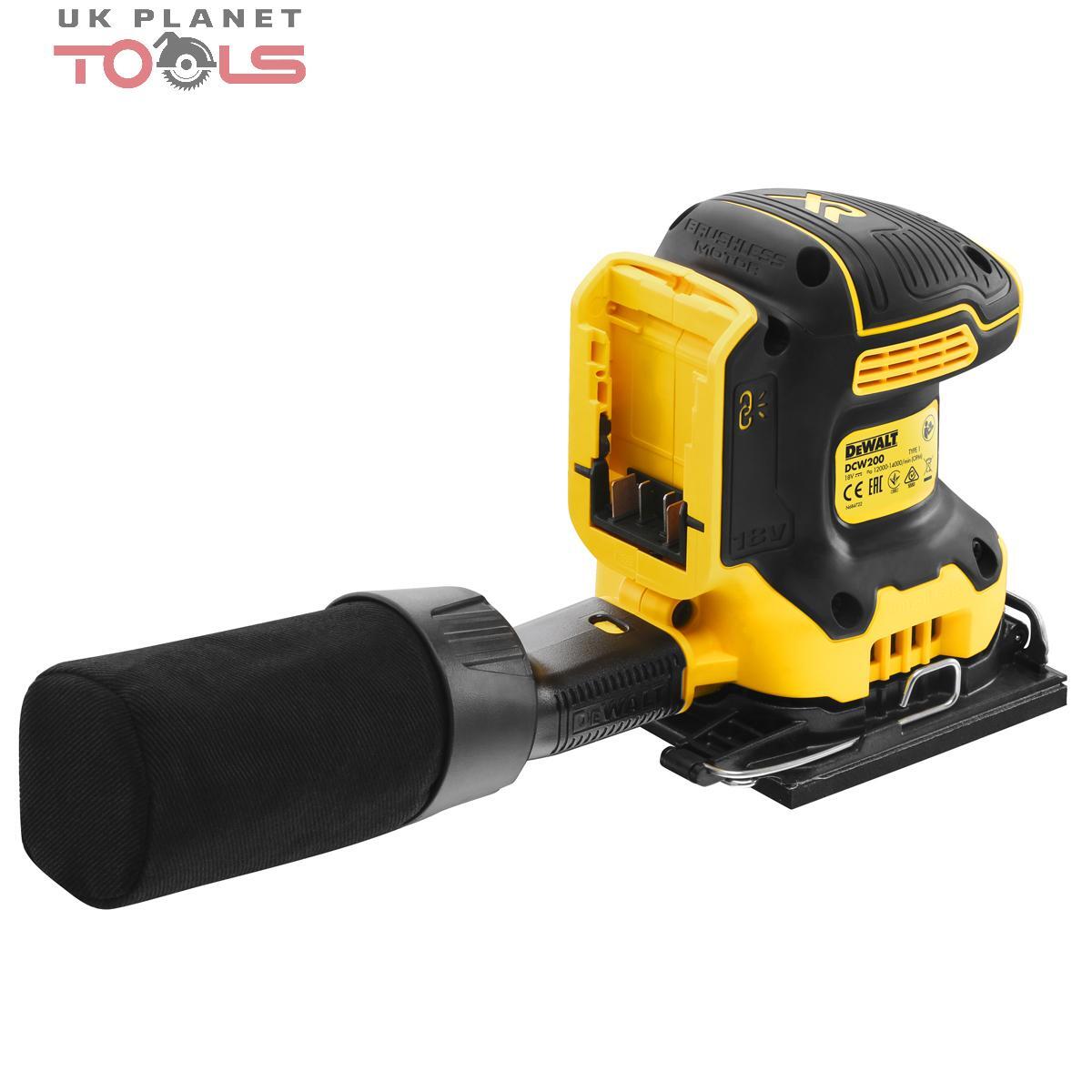 DeWalt DCW200 18V XR Brushless 1/4" Sheet Palm Sander With 2 x 4.0Ah ...