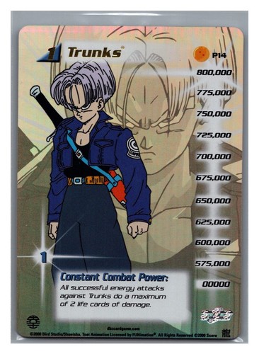 1x DBZ CCG TRUNKS LV1 PROMO P14 REDEMPTION FRIEZA SAGA DRAGON BALL Z ...