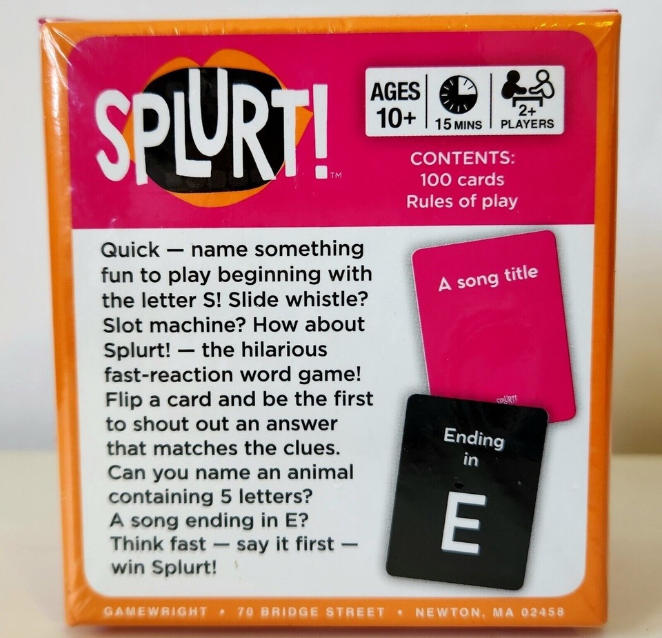 Splurt Gamewright Think Fast. Say it First. New Sealed 759751011123 | eBay