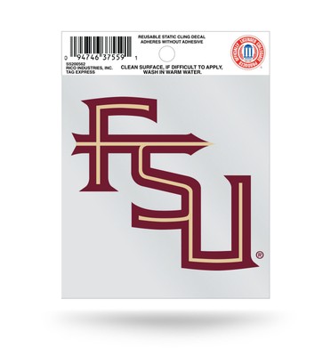 Florida State Seminoles "FSU" Static Cling Window Decal Sticker 3x4 ...