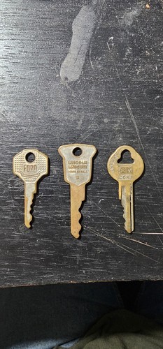 Lot of 3 Vintage Auto Ignition Keys Ford, Lincoln Mercury, GM | eBay