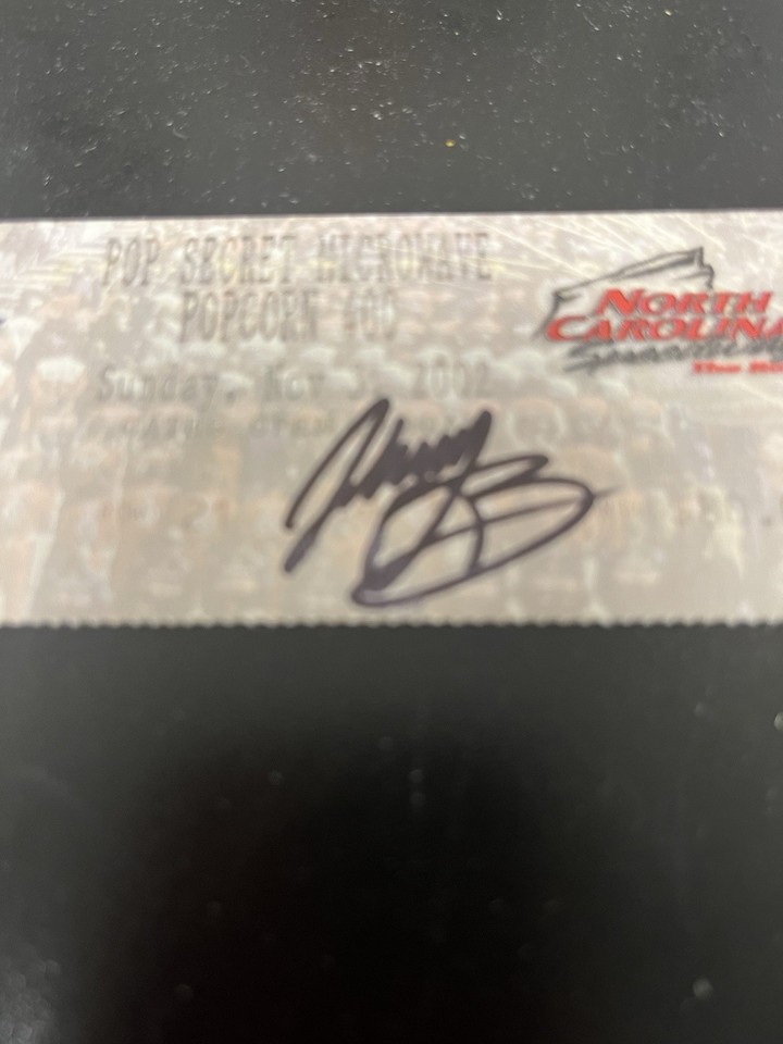 2002 Rockingham 400 NASCAR Ticket Stub In-person Signed Johnny Benson ...